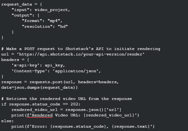 Shotstack SDK integration in AI Models using Python