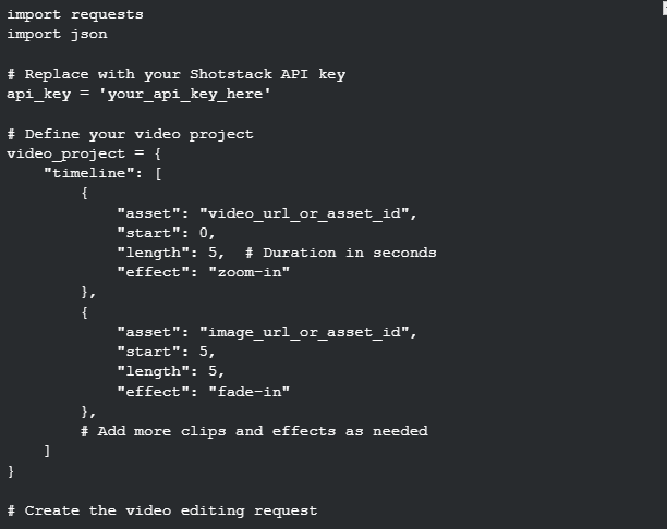 Shotstack SDK integration in AI Models using Python