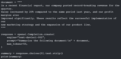 Generating Business Insights with OpenAI Data Summarization